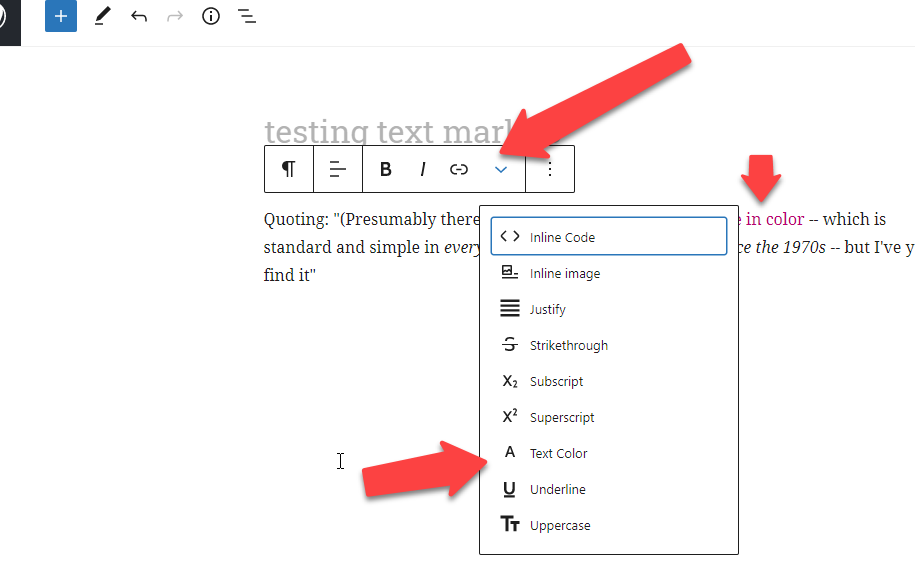 And illustrating text markup – Random demos